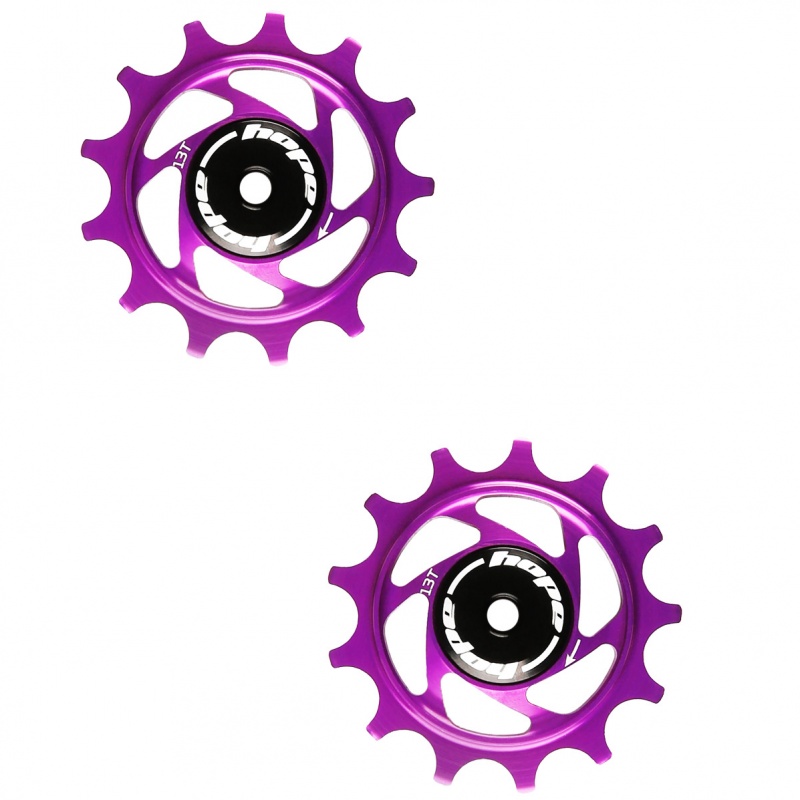 Hope 13T Jockey Wheels (pair) - Purple - available in six colours