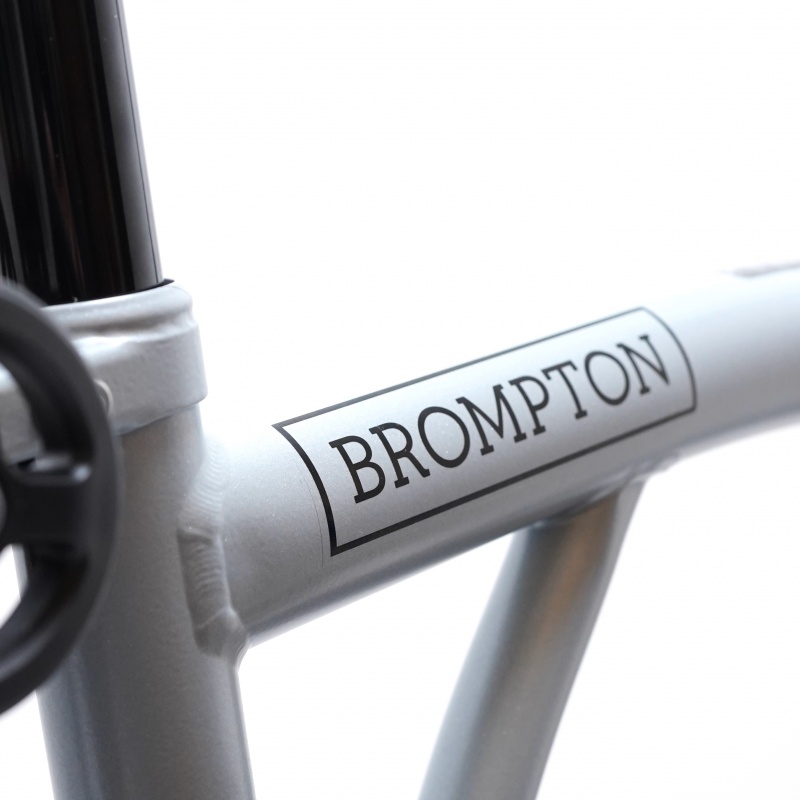 Brompton P Line Explore Mid - Lunar Ice with Rack