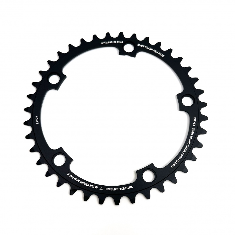 SRAM CHAIN RING ROAD 39T V2 130 ALUM 3MM BLACK